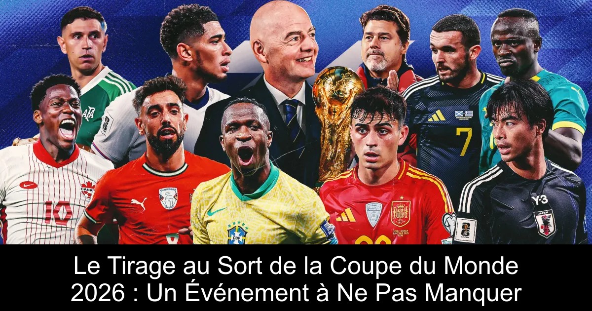 Le Tirage au Sort de la Coupe du Monde 2026 : Un Événement à Ne Pas ...