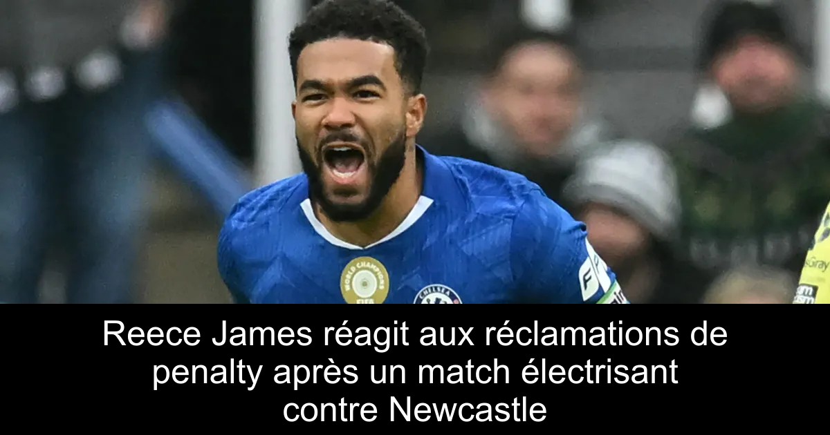 Reece James réagit aux réclamations de penalty après un match ...