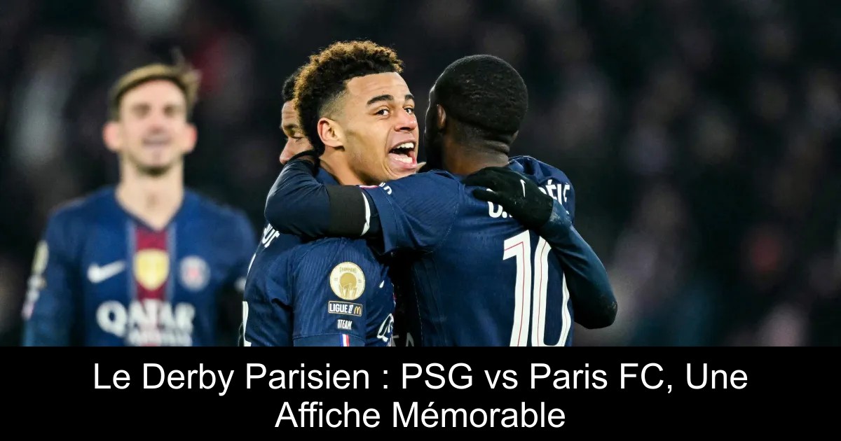 Le Derby Parisien : PSG vs Paris FC, Une Affiche Mémorable ...