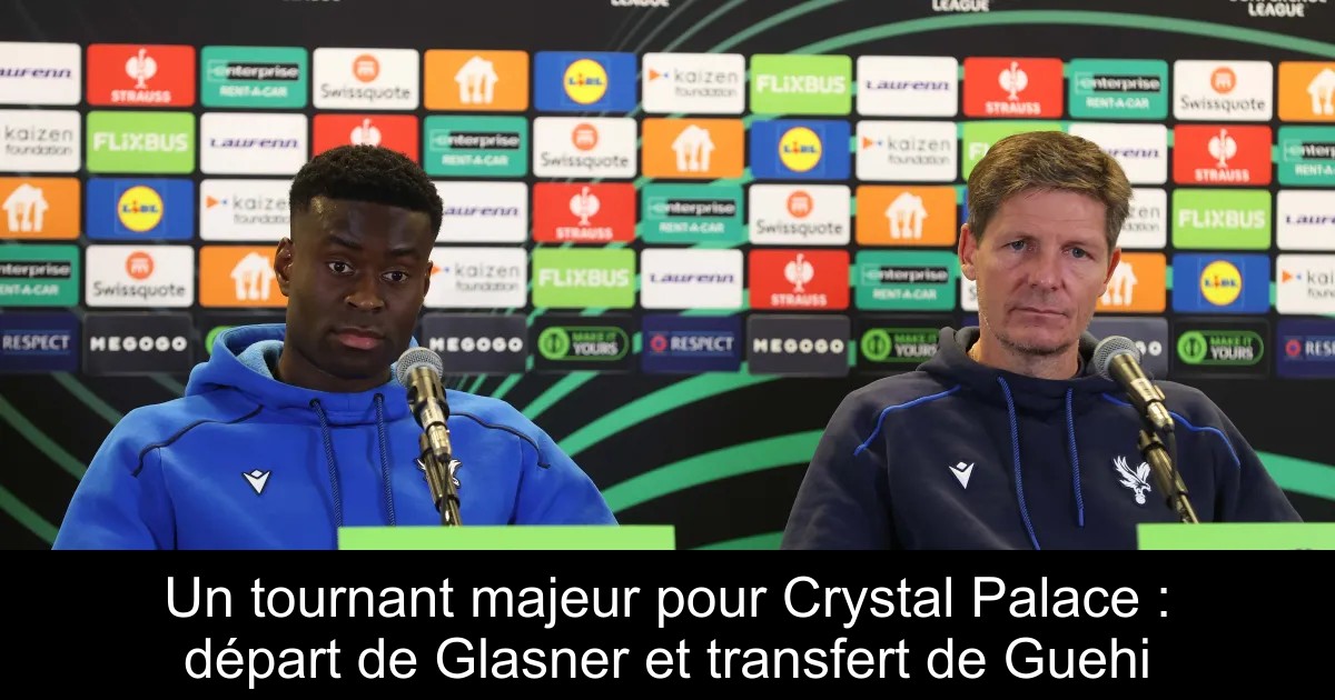 Un tournant majeur pour Crystal Palace : départ de Glasner et transfert ...