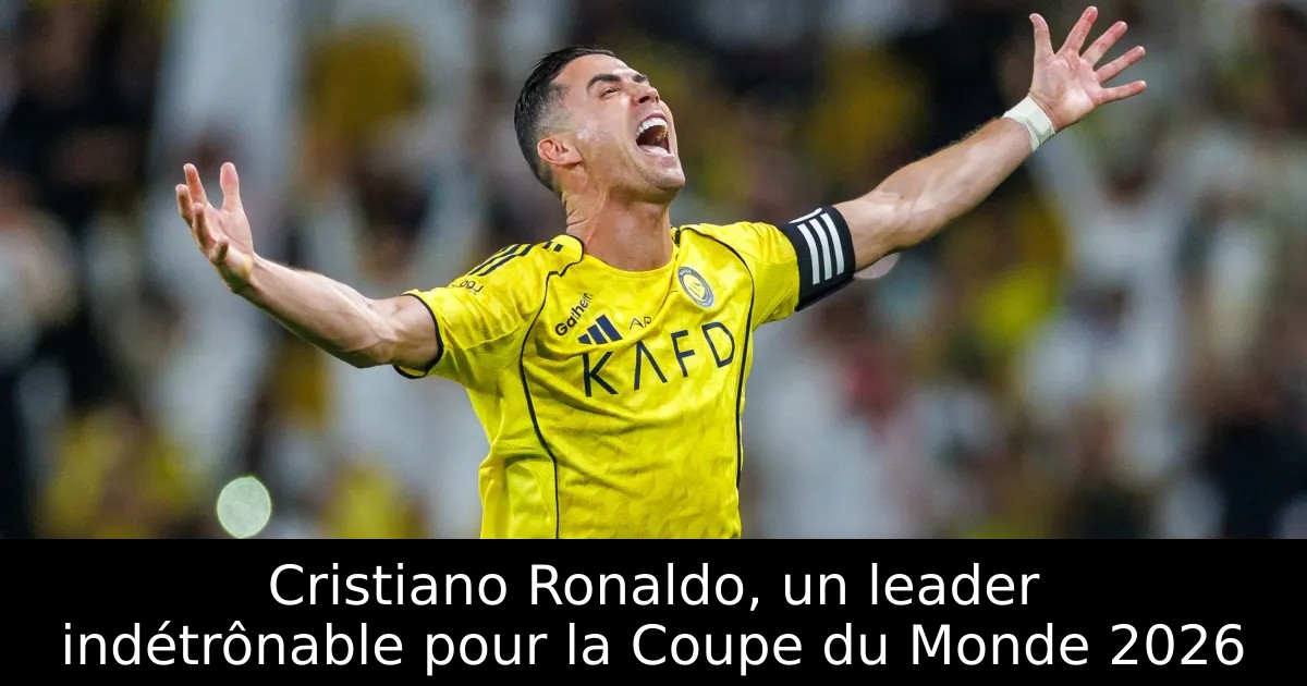 Cristiano Ronaldo, un leader indétrônable pour la Coupe du Monde 2026 ...