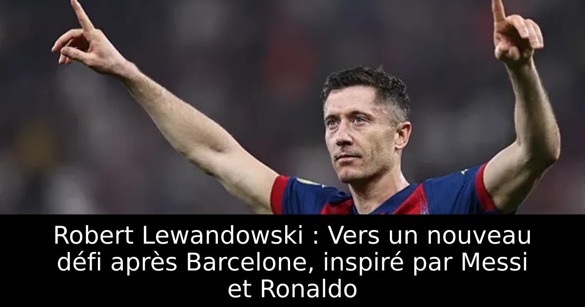 Robert Lewandowski : Vers un nouveau défi après Barcelone, inspiré par ...