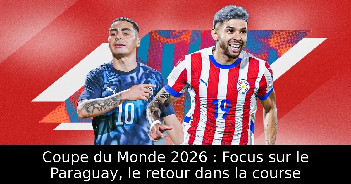 Coupe du Monde 2026 : Focus sur le Paraguay, le retour dans la course ...
