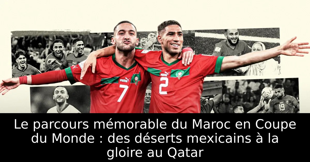 Le parcours mémorable du Maroc en Coupe du Monde : des déserts ...